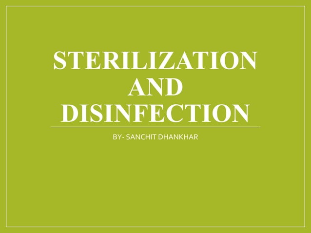 Sterilization and disinfection- Phrmaceutical Microbiology | PPTX