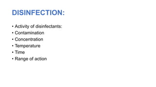 OT Sterilization and Disinfection Principles Made Easy | PPTX