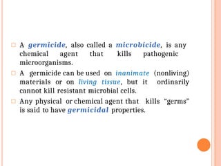 Sterilization and disinfection.pptx alcohol | PPTX