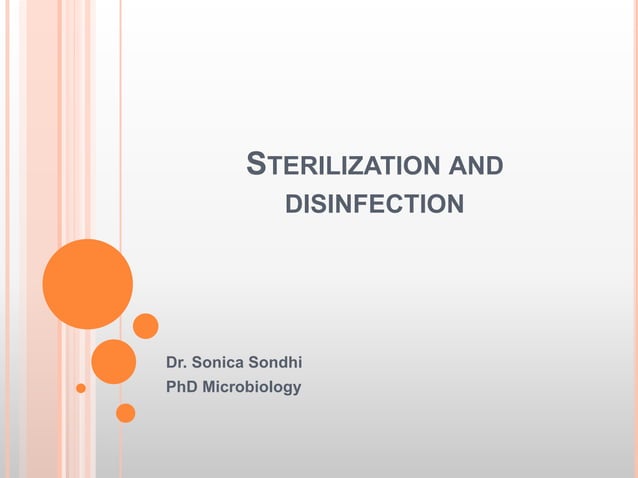 Sterilization and disinfection final | PPT