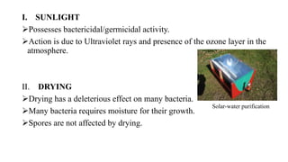Sterilization and disinfection i | PPTX