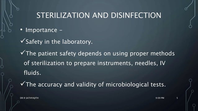 Sterilization and Disinfection | PPTX