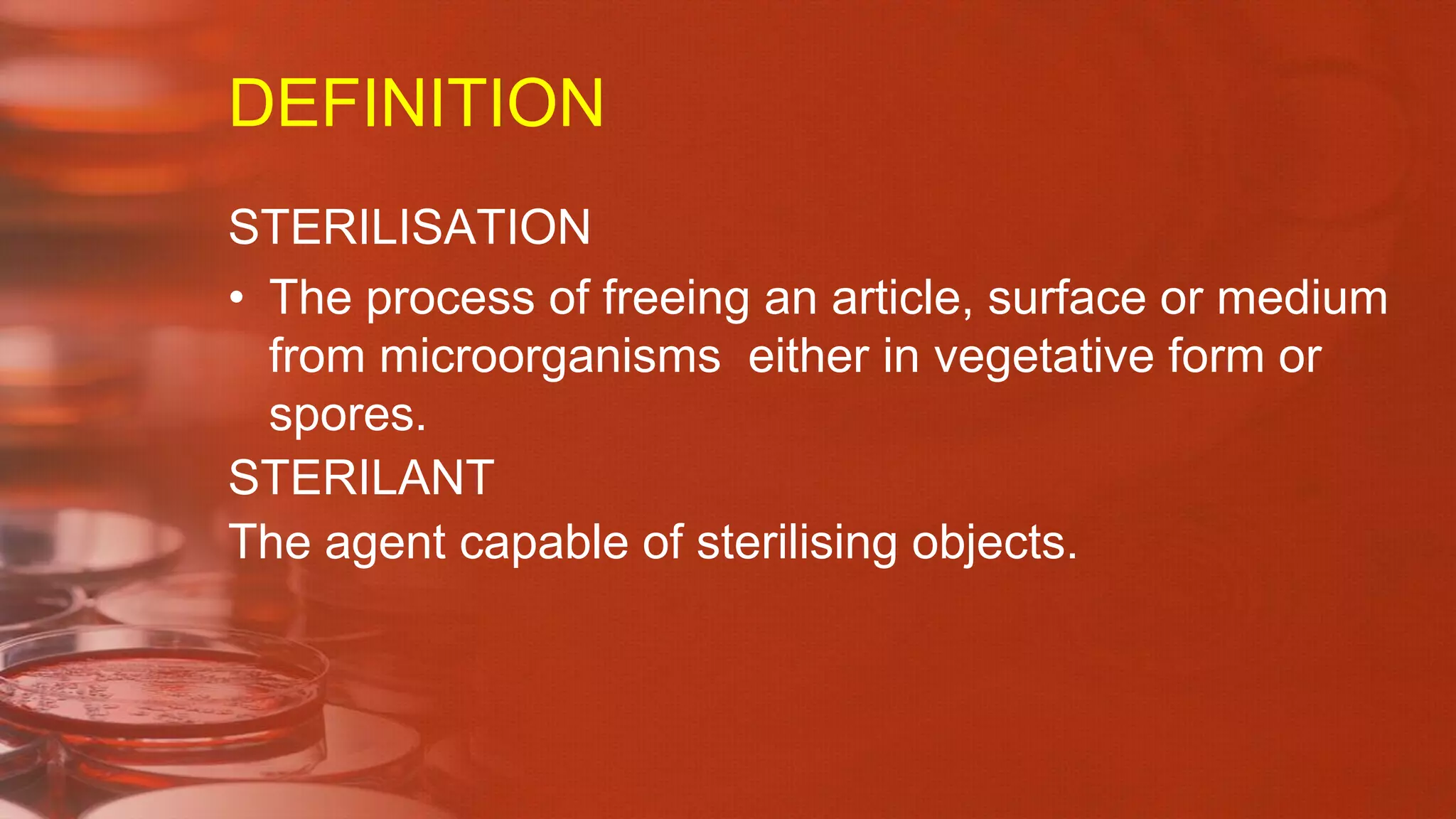 Sterilization and Disinfection | PDF