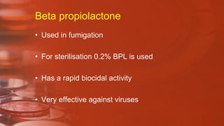 Sterilization and Disinfection | PDF