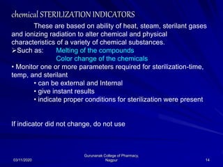 Sterilization indicators | PPTX