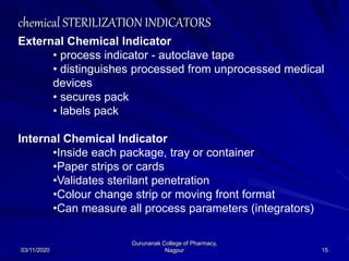 Sterilization indicators | PPTX