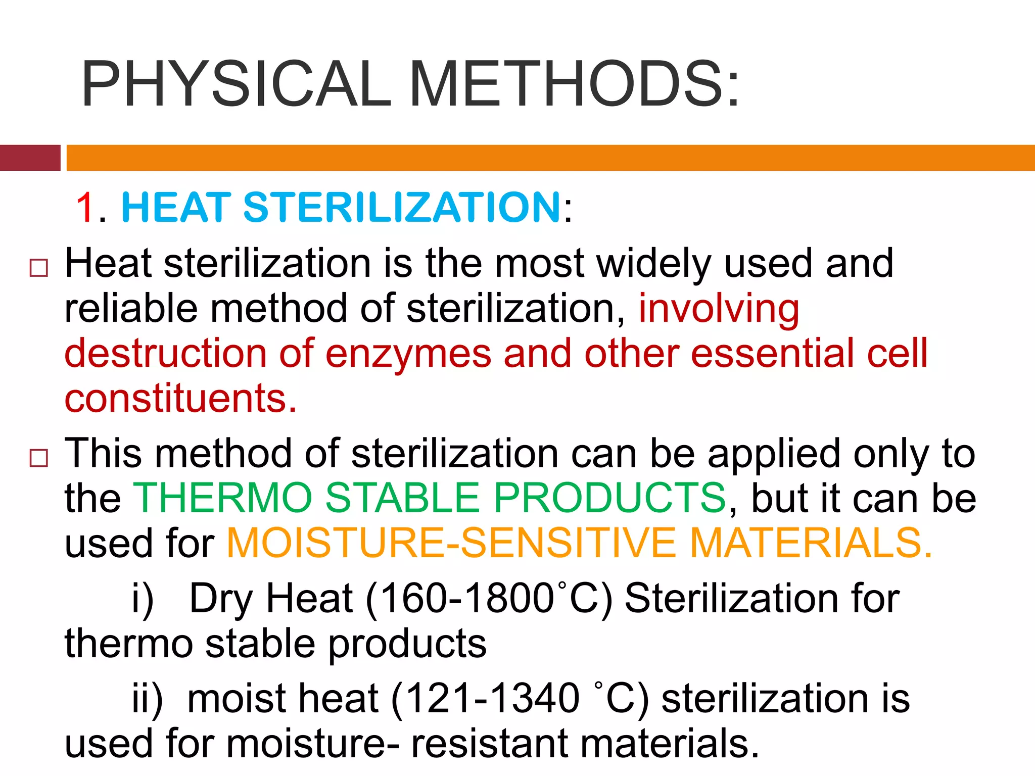 Sterilization methods | PPTX