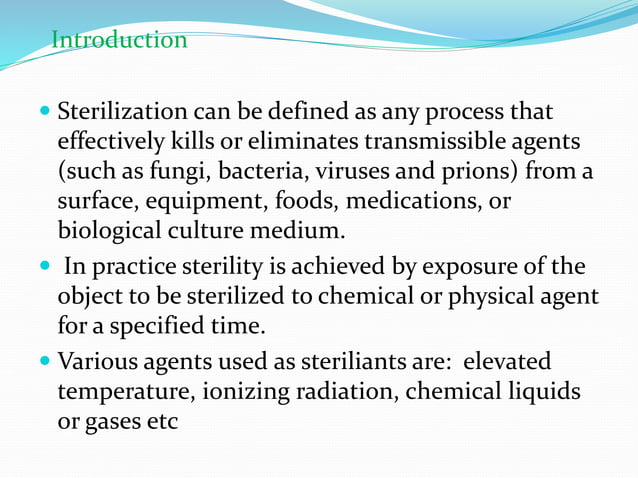 Sterilization methods and principles | PPTX | Chemistry | Science