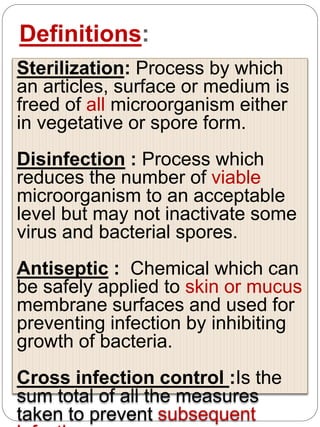 Sterilization of operative & endodontic instruments | PPTX