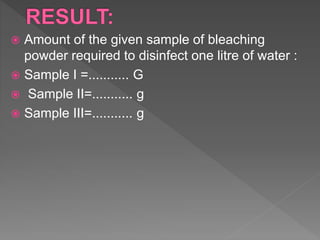 STERILIZATION OF WATER USING BLEACHING POWDER PPTX..pptx