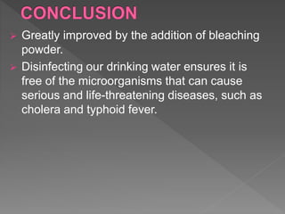STERILIZATION OF WATER USING BLEACHING POWDER PPTX..pptx