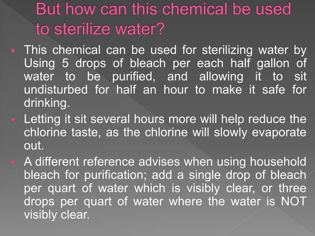 STERILIZATION OF WATER USING BLEACHING POWDER PPTX..pptx