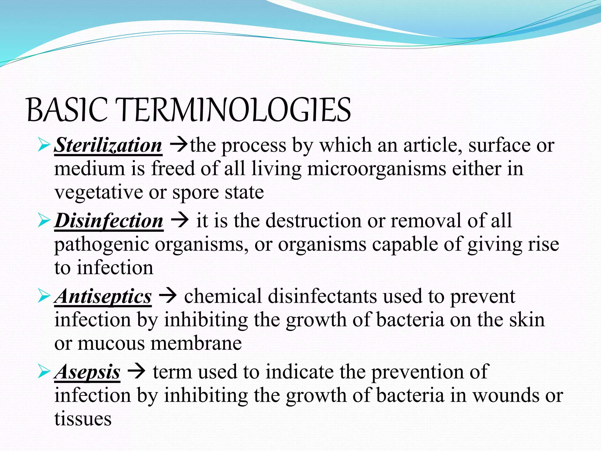 Sterilizaton and disinfection | PPTX