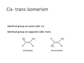 Steriochemistry of organic compounds geometrical isomers | PPTX