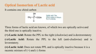 Optical Isomers Of Lactic Acid