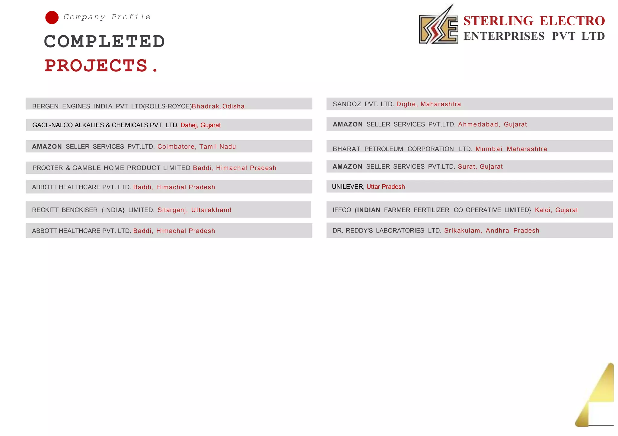 EPC Electrical & Instrumentation Contractors in Mumbai, India - Sterling Electro | PPTX