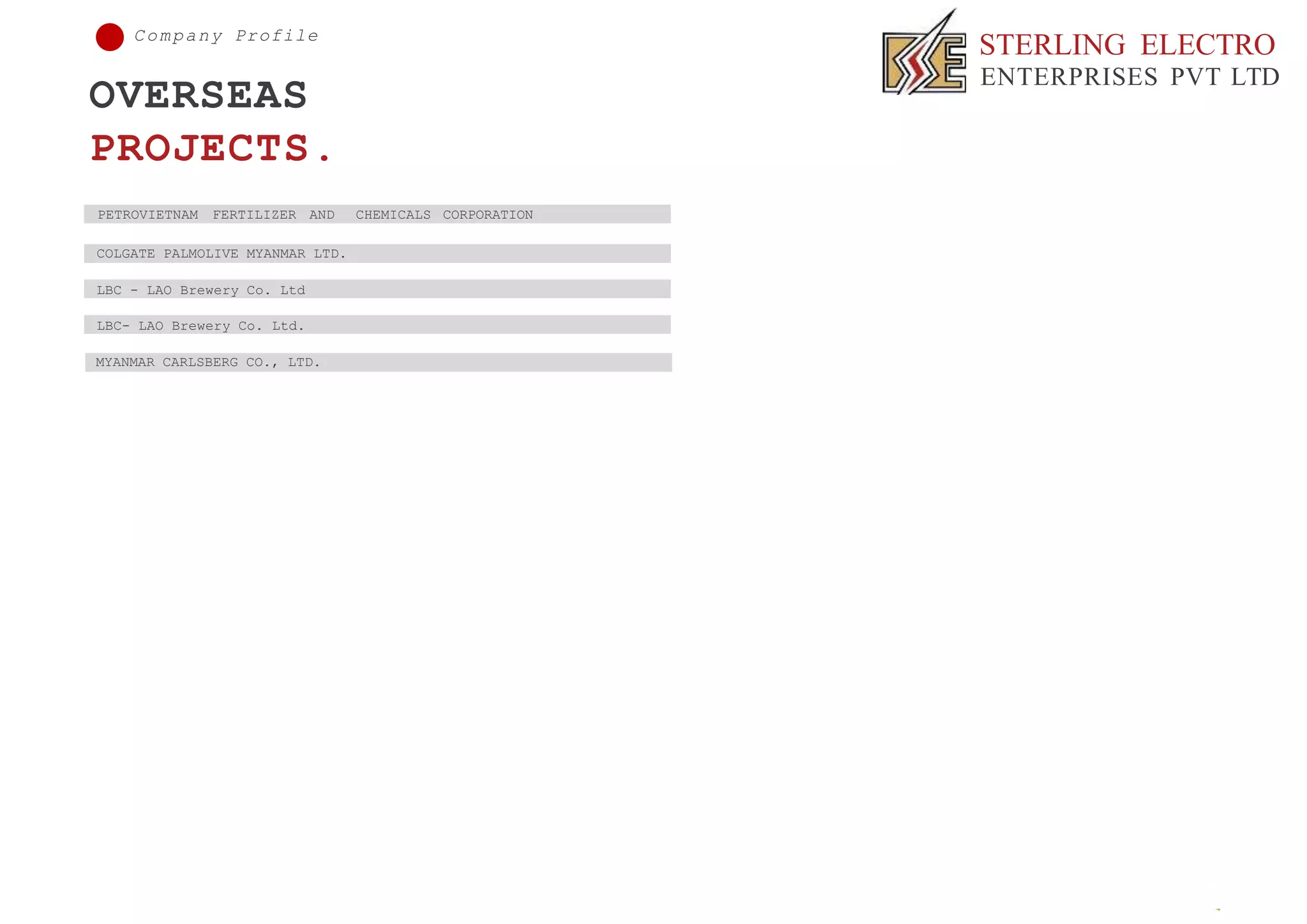 EPC Electrical & Instrumentation Contractors in Mumbai, India - Sterling Electro | PPTX