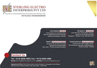 EPC Electrical & Instrumentation Contractors in Mumbai, India - Sterling Electro | PPT