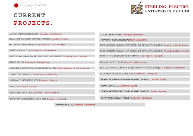 EPC Electrical & Instrumentation Contractors in Mumbai, India - Sterling Electro | PPT