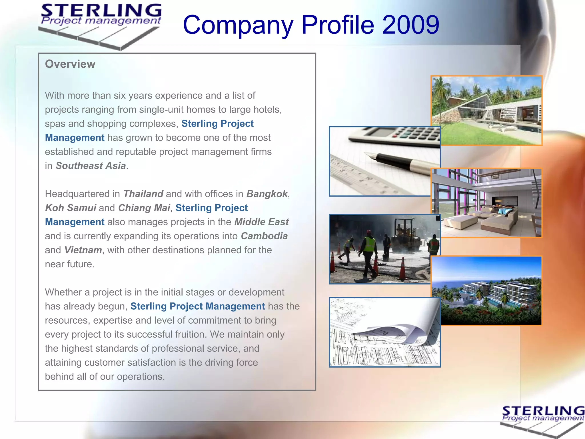 Sterling Project Management profile for project management, contruction ...