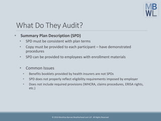 SterlingRisk and Stacy Barrow Present - Surviving a DOL Audit | PPTX