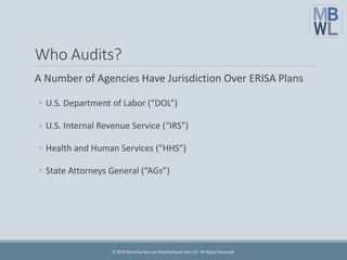 SterlingRisk and Stacy Barrow Present - Surviving a DOL Audit | PPTX