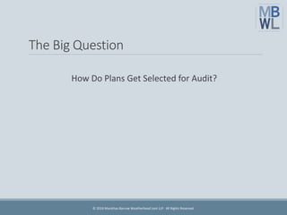 SterlingRisk and Stacy Barrow Present - Surviving a DOL Audit | PPTX