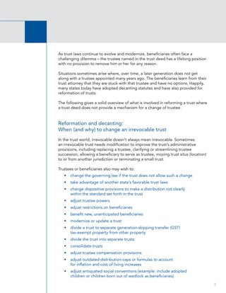 Sterling White Paper - Reforming And Decanting Trusts | PDF