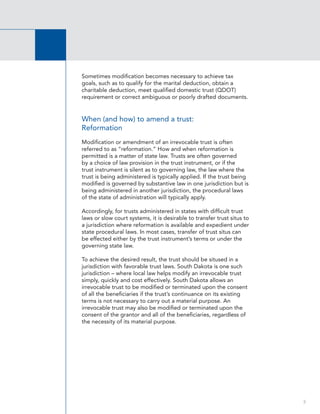 Sterling White Paper - Reforming And Decanting Trusts | PDF