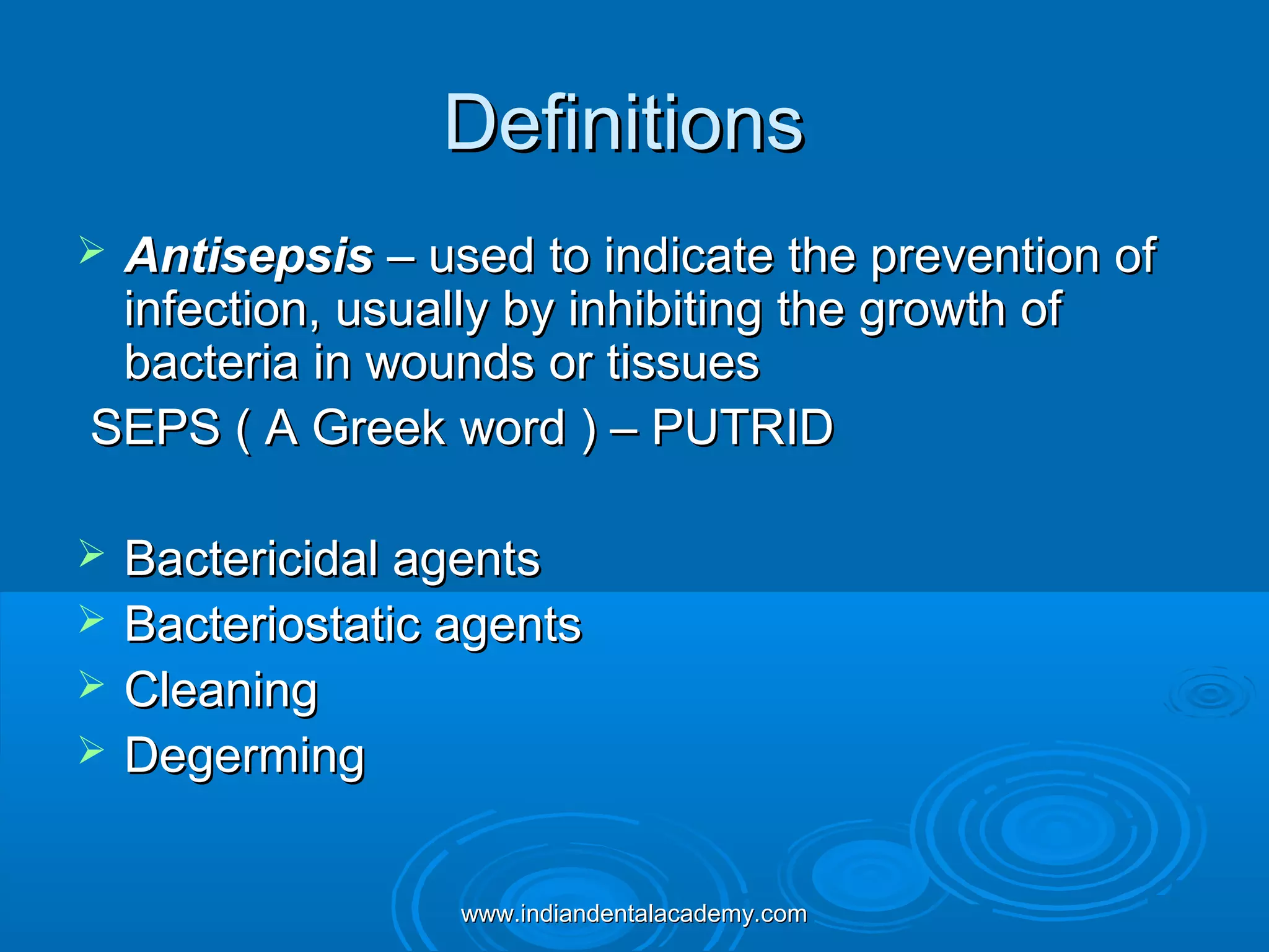 Sterlisation and disinfection /certified fixed orthodontic courses by ...