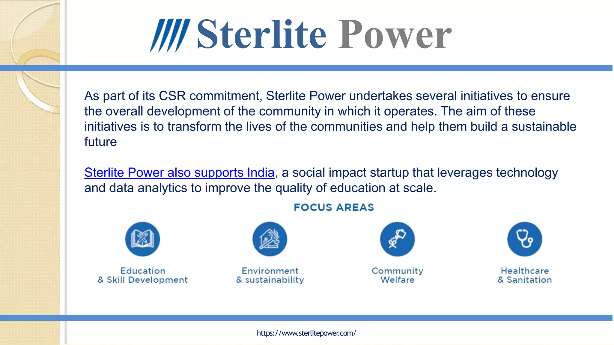 Sterlite Power Transmission Limited Global developer of electric power ...