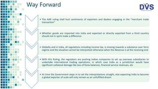 Insight on Recent AAR Rulings in GST | PPTX