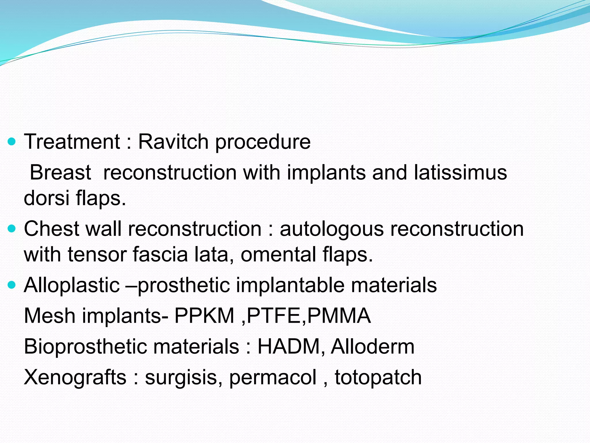 Sternal/ Chest wall deformities and Tumors | PPTX