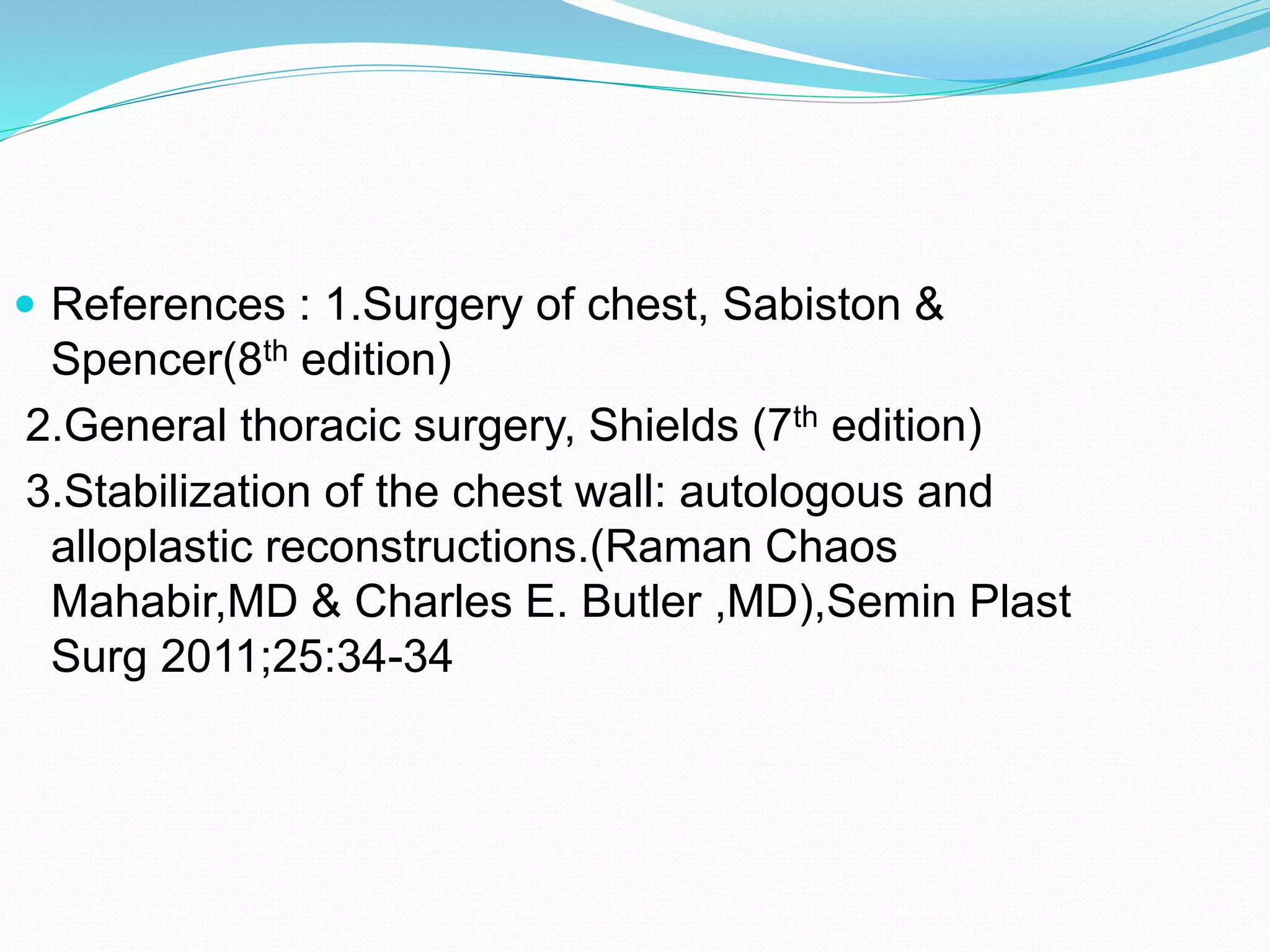 Sternal/ Chest wall deformities and Tumors | PPTX