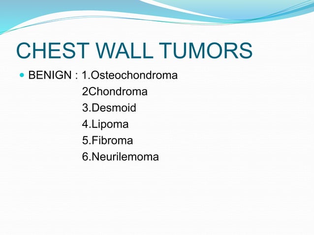 Sternal/ Chest wall deformities and Tumors | PPTX | Lung and ...
