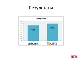 Comparative Usability-Testing, Microsoft Office 2007 vs. Open Office | PPT