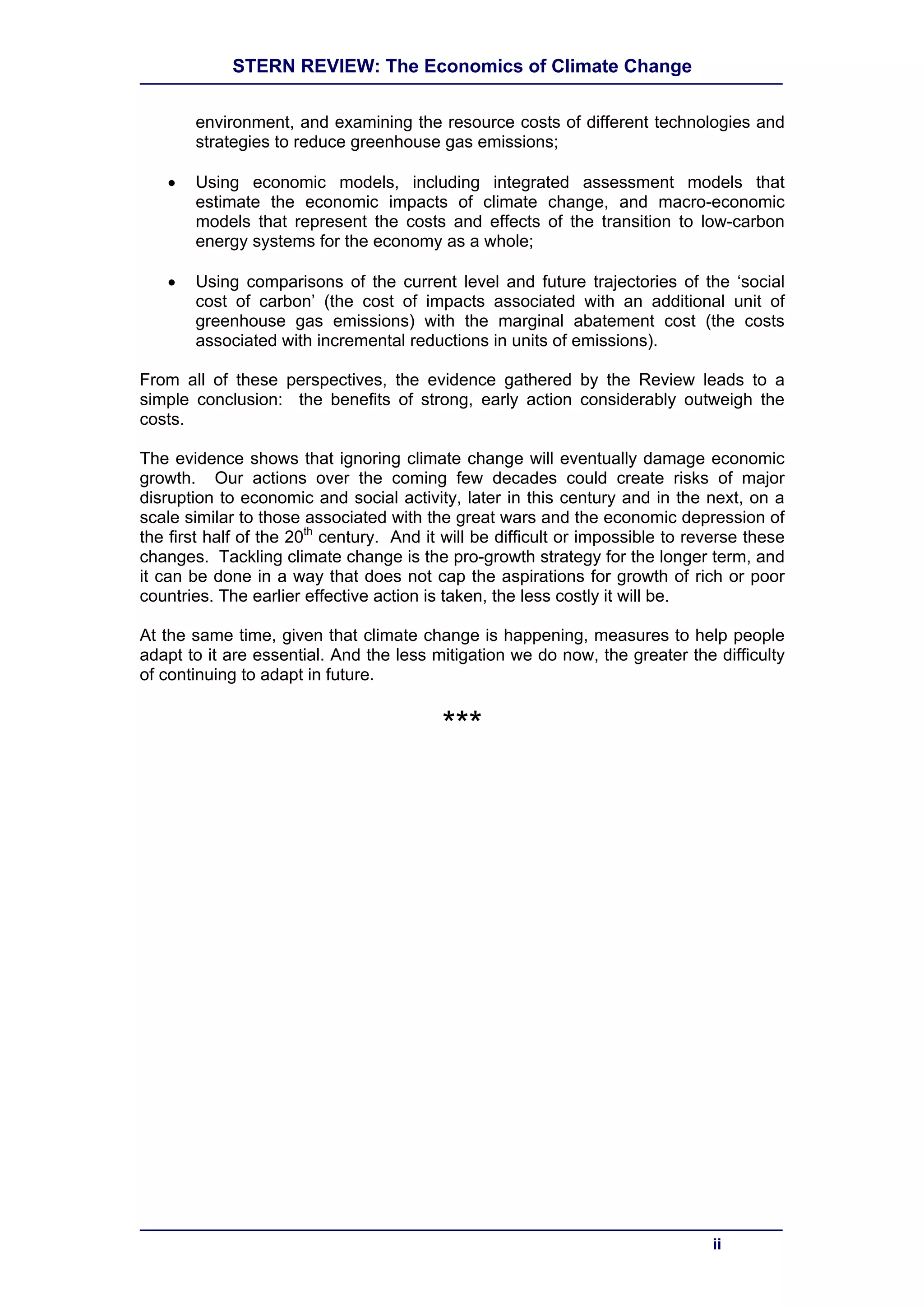 Stern Review Executive Summary | PDF