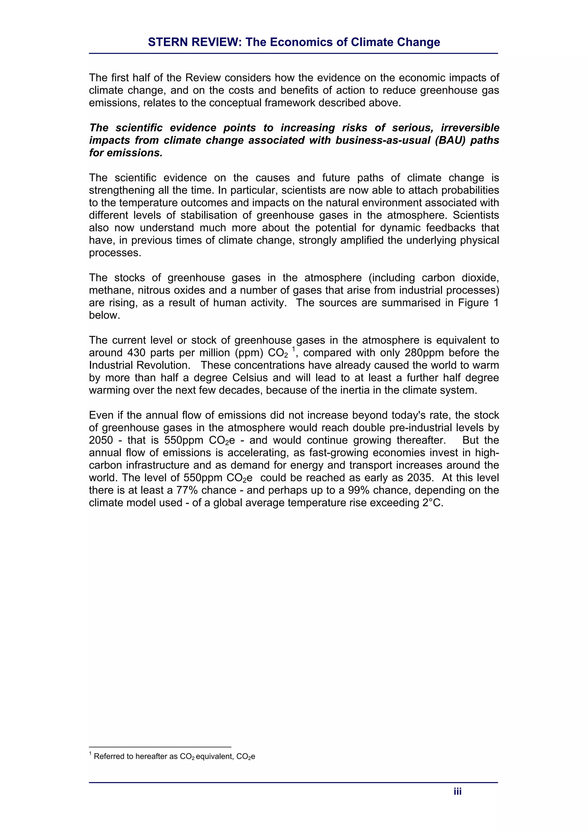 Stern Review Executive Summary | PDF