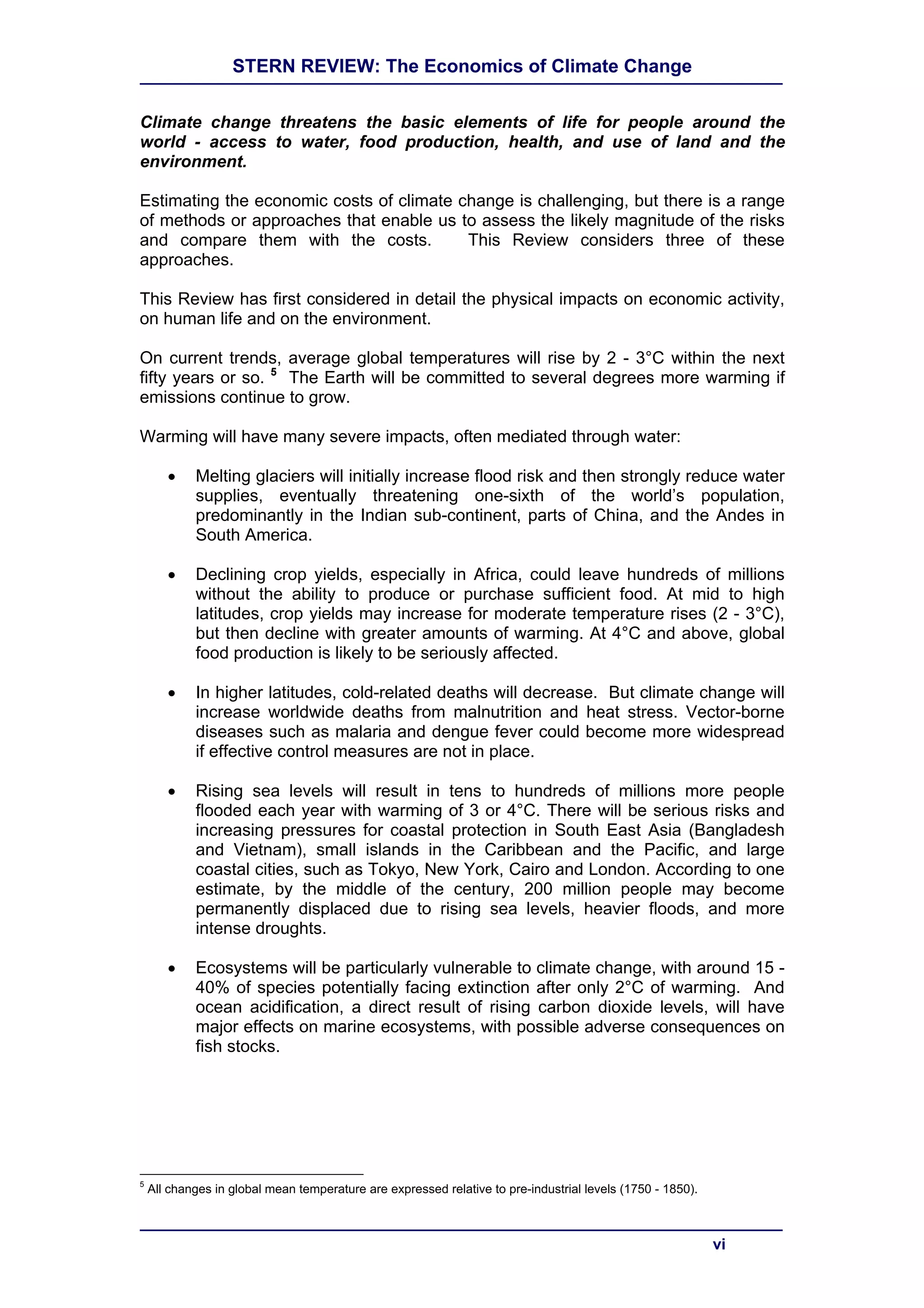 Stern Review Executive Summary | PDF