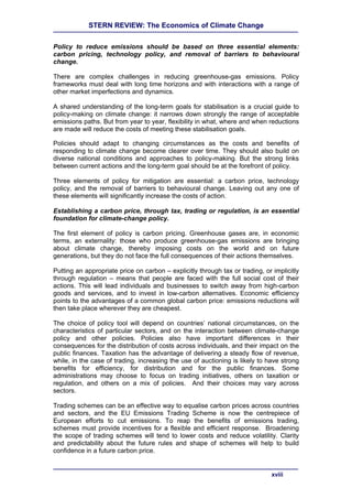 Stern Review Executive Summary | PDF