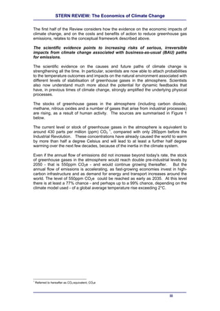 Stern Review Executive Summary | PDF