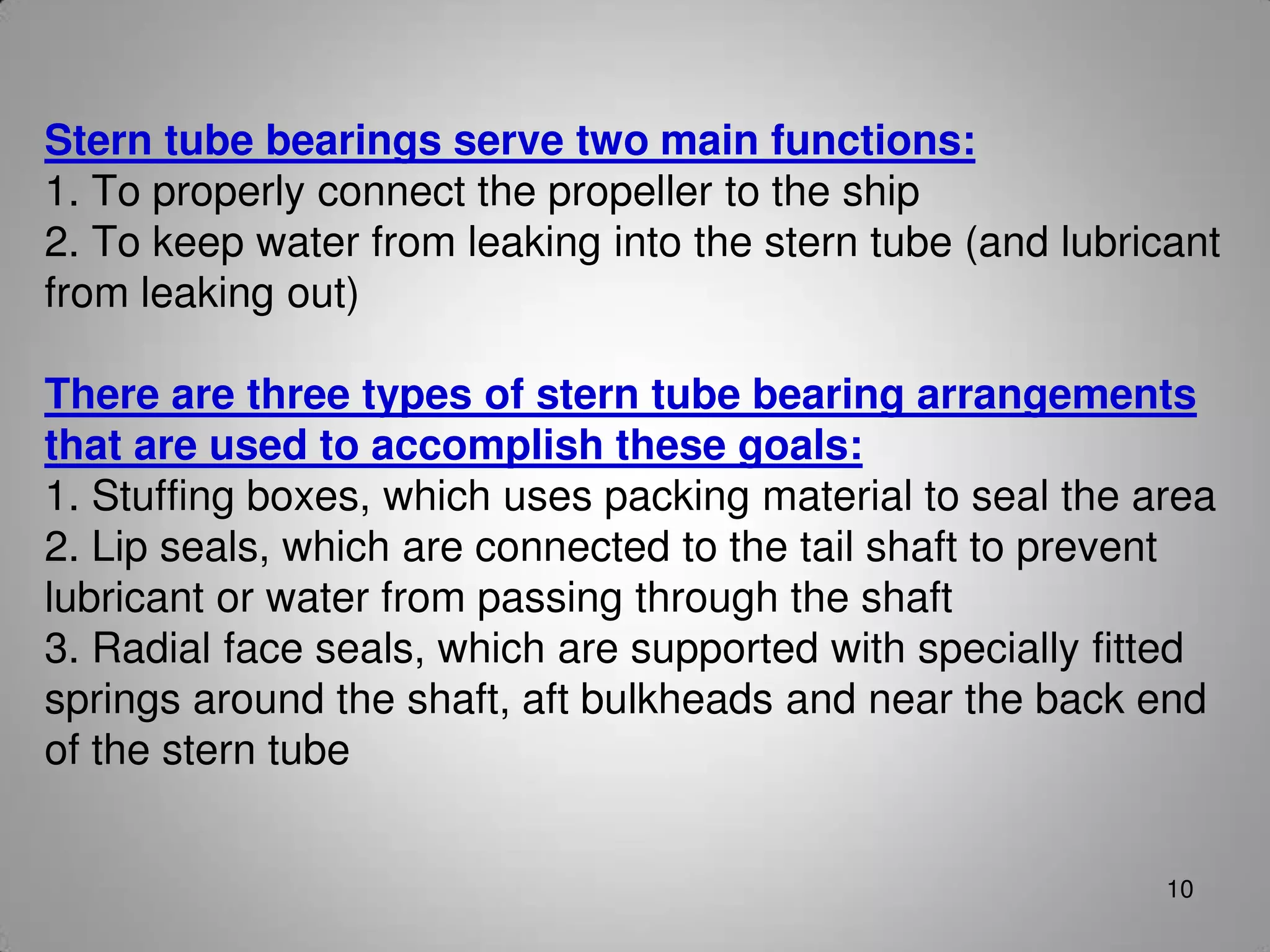 Stern Tube and Shafting Arrangements | PDF