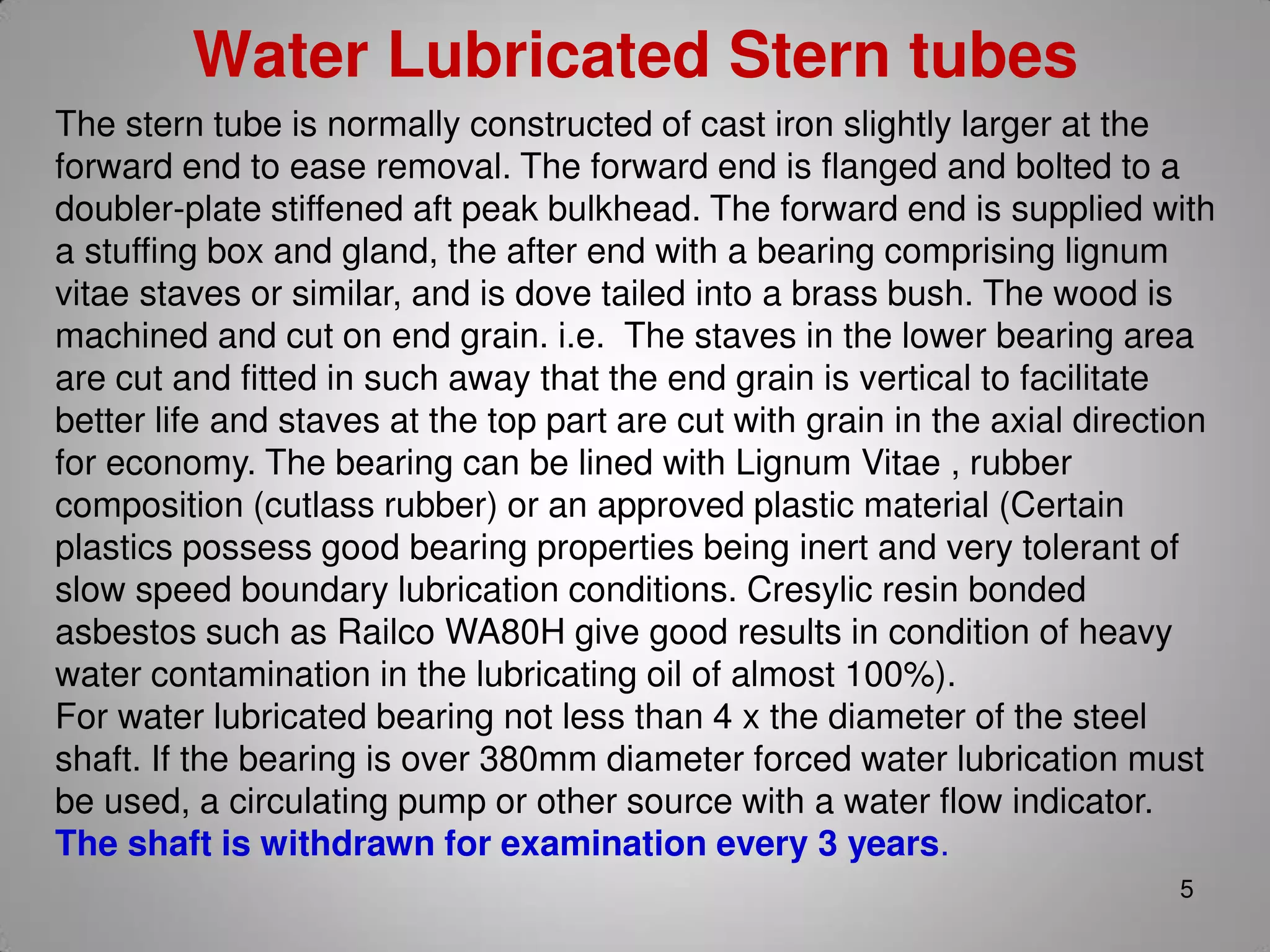 Stern Tube and Shafting Arrangements | PDF