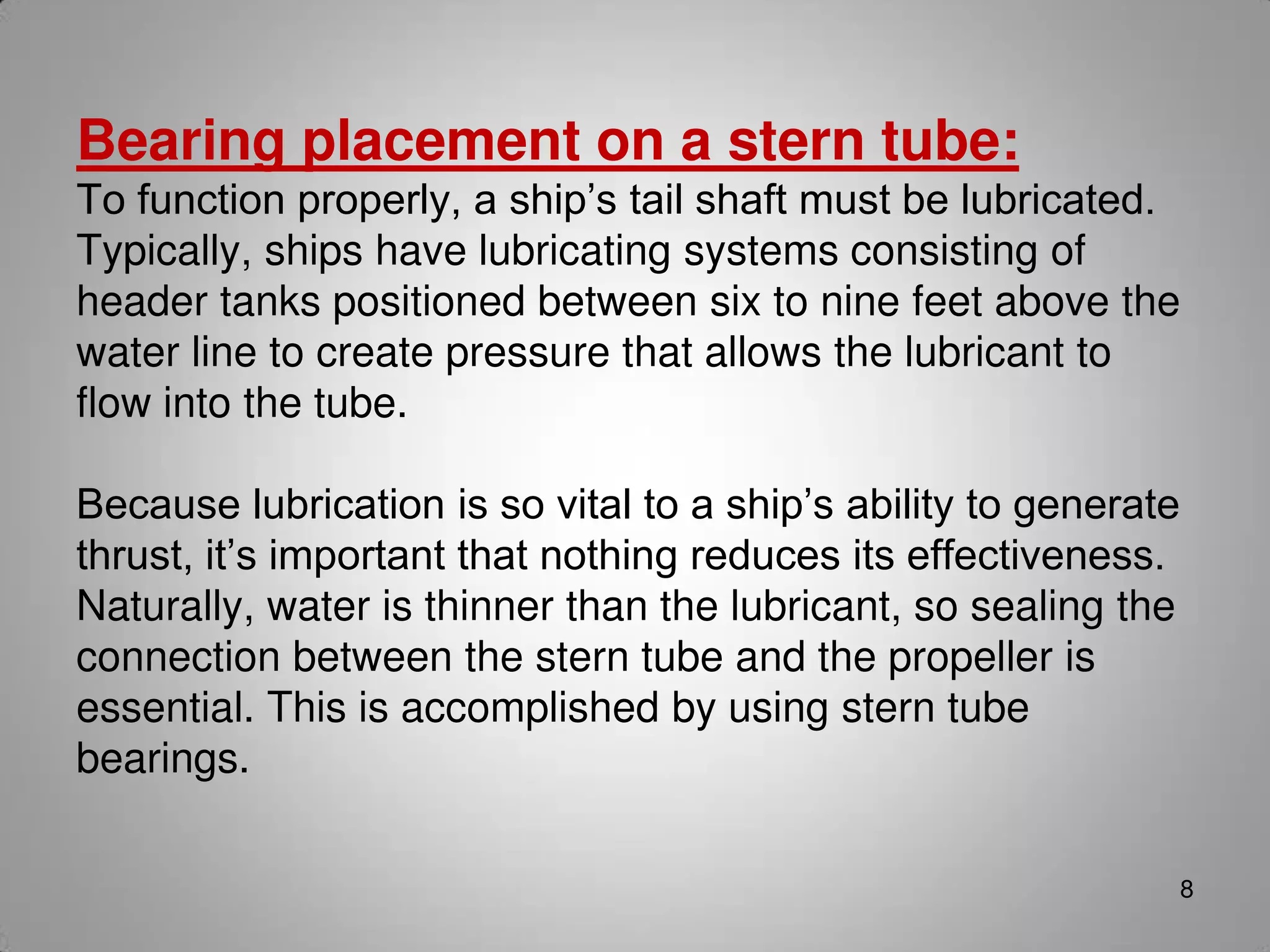 Stern Tube and Shafting Arrangements | PDF