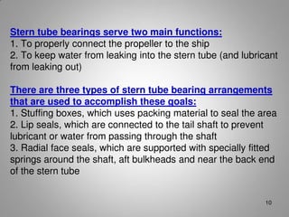 Stern Tube and Shafting Arrangements | PDF