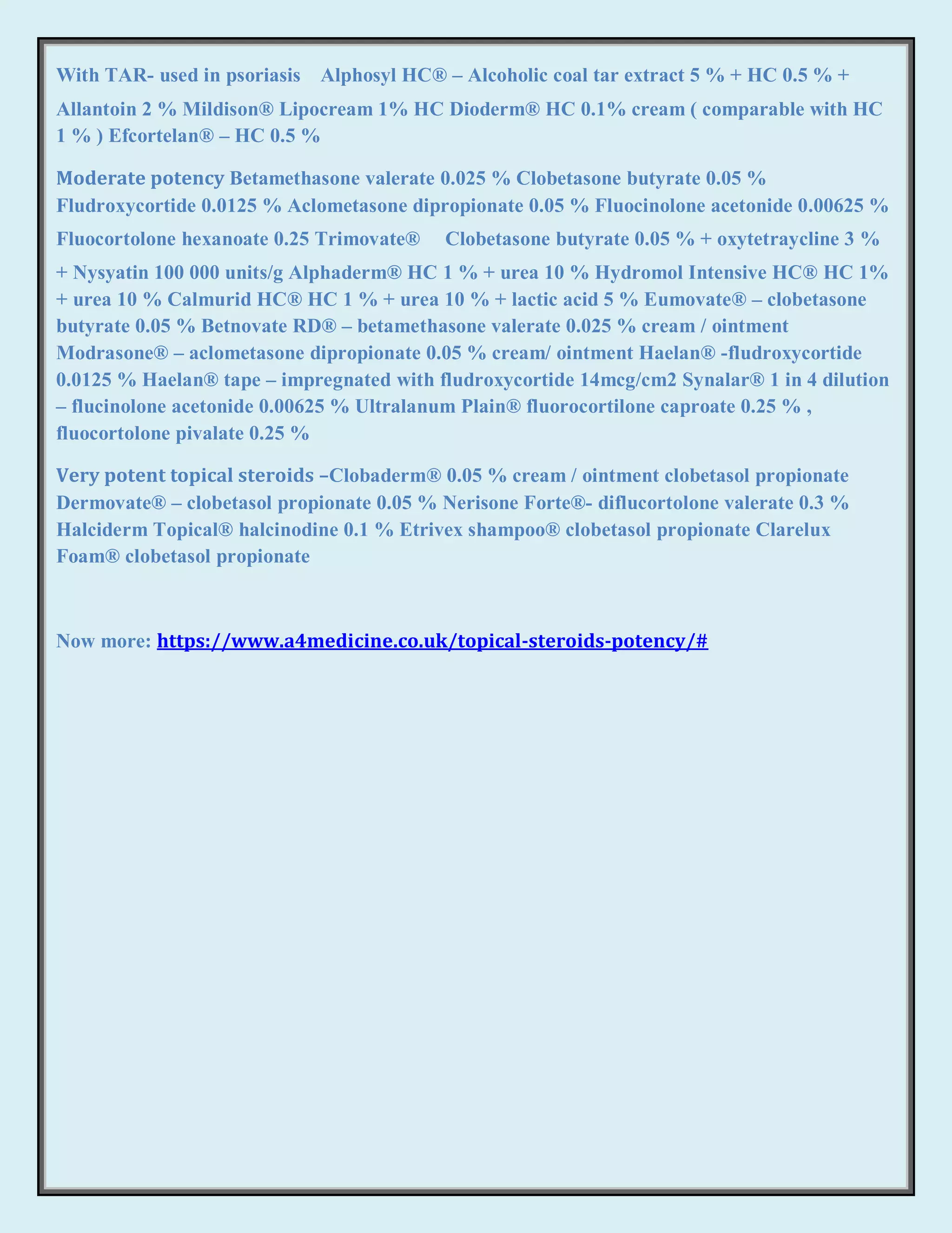 Topical Steroids Potency Chart, Adult Advanced Life Support ...