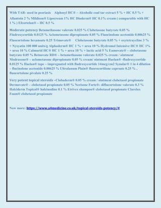 Topical Steroids Potency Chart, Adult Advanced Life Support ...