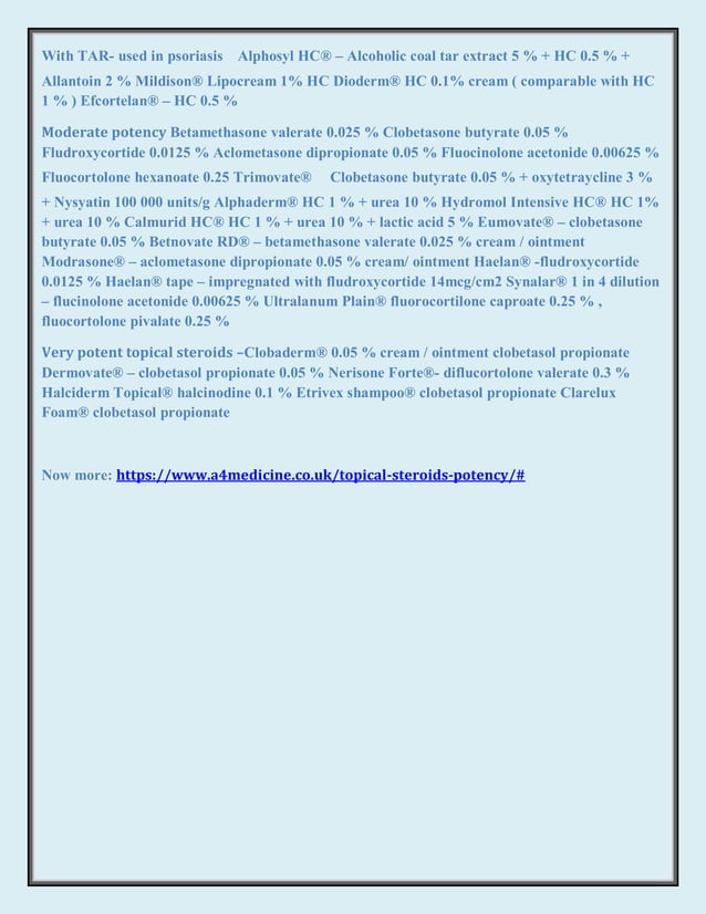 Topical Steroids Potency Chart, Adult Advanced Life Support ...