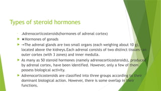 steroid hormone and their classification | PPTX