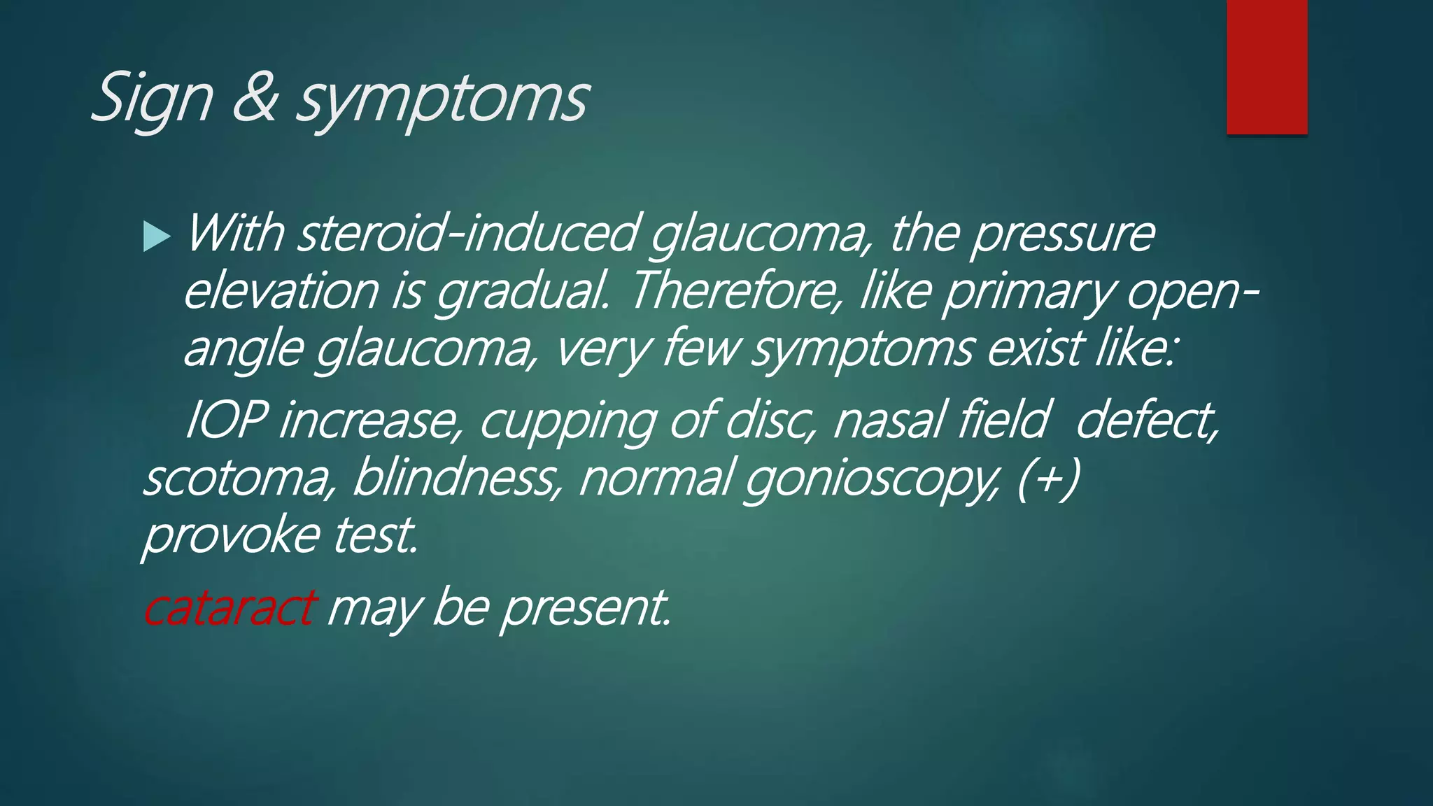 Steroid induced glaucoma | PPTX